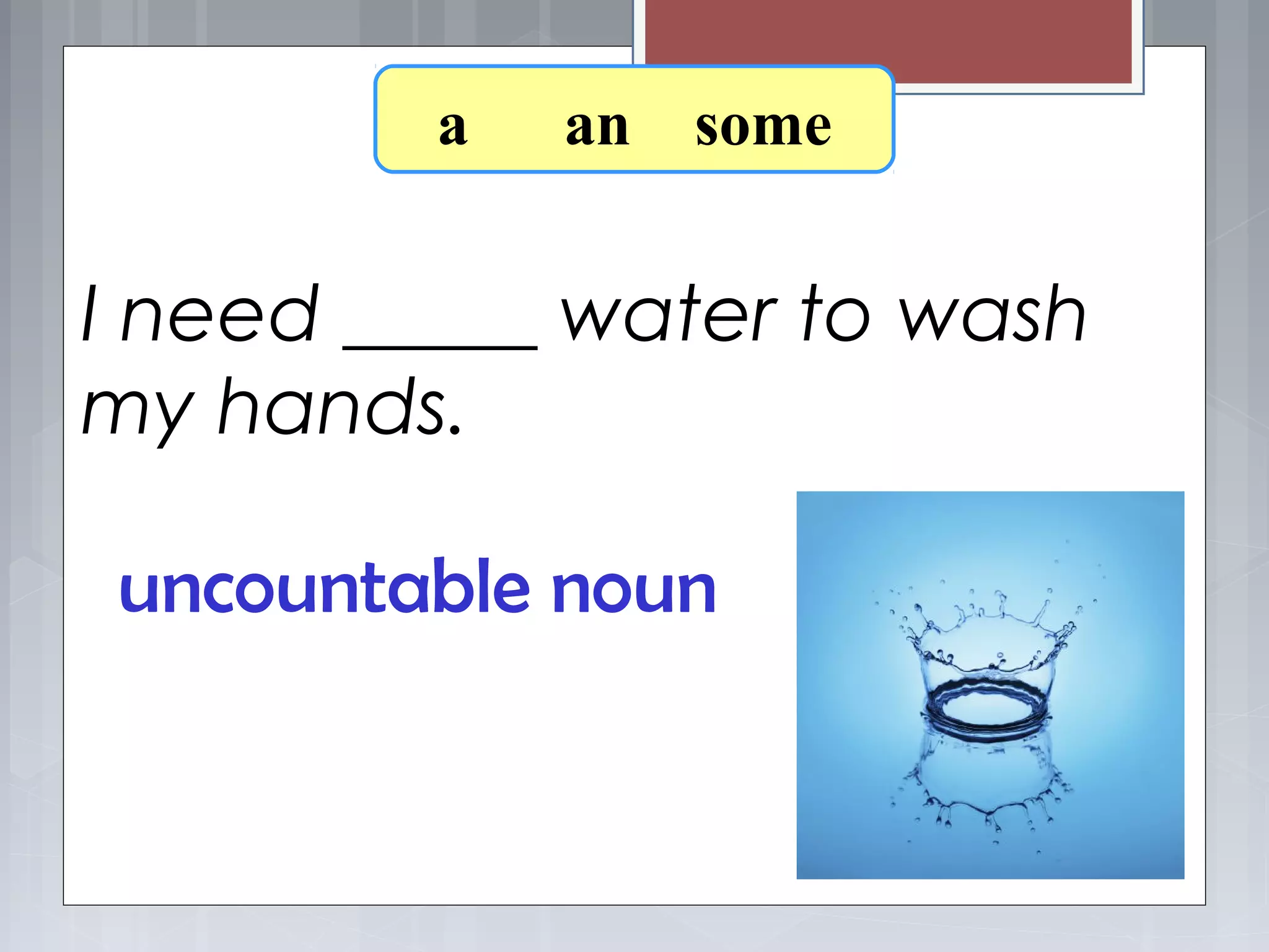 9 A Countable and uncountable nouns | PPT