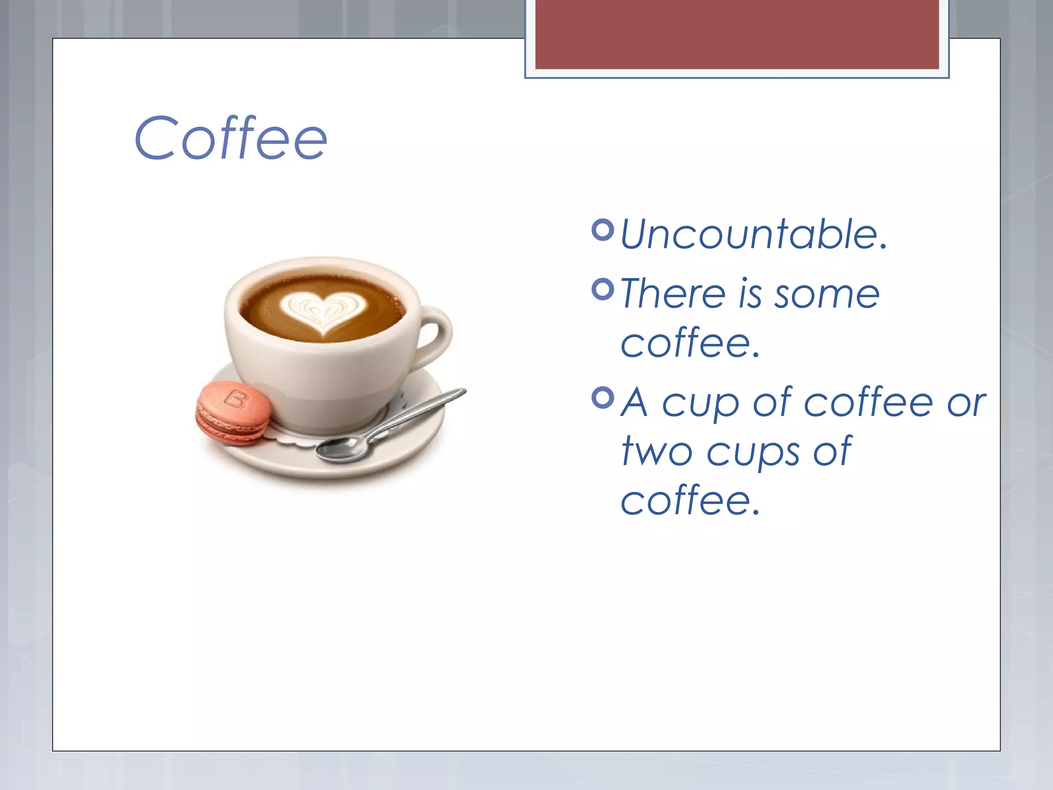 9 A Countable and uncountable nouns | PPT