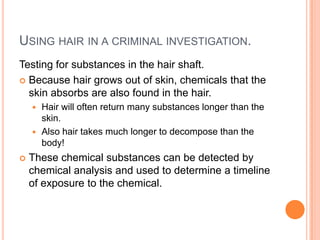 Forensic Science - 04 Hair | PPTX