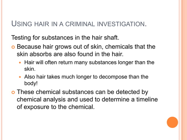 Forensic Science - 04 Hair | PPTX | Hair Care | Beauty