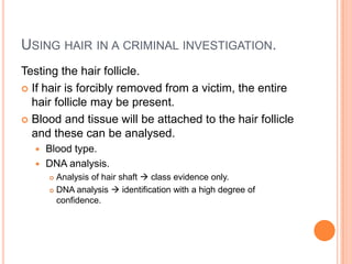 Forensic Science - 04 Hair | PPTX