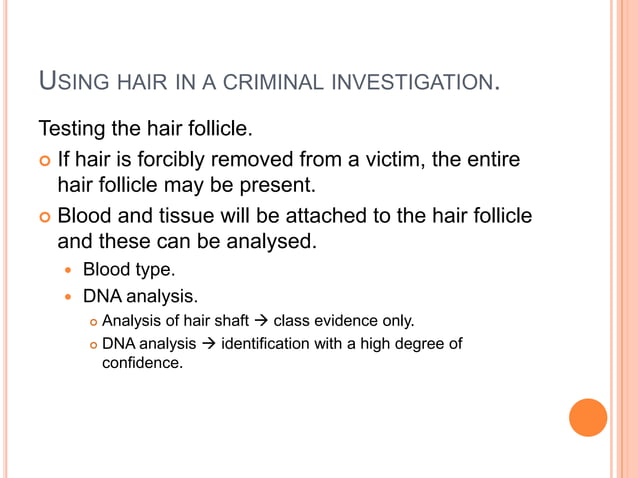 Forensic Science - 04 Hair | PPTX | Hair Care | Beauty