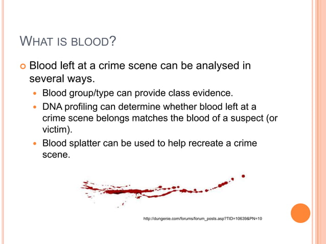 Forensic Science - 09 Blood and blood splatter | PPTX | Blood Disorders ...