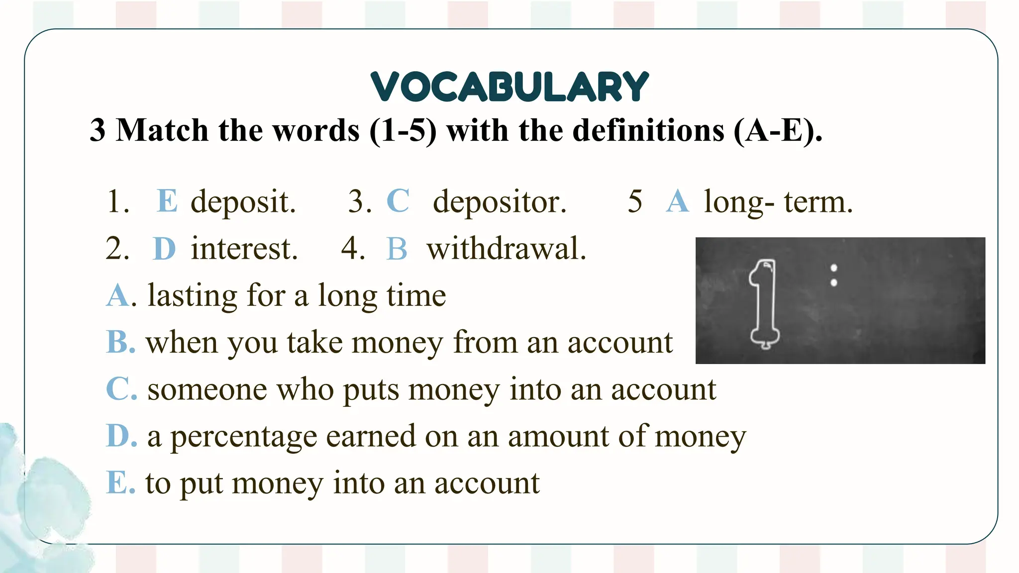 Learn about savings accounts and banking vocabulary | PPTX