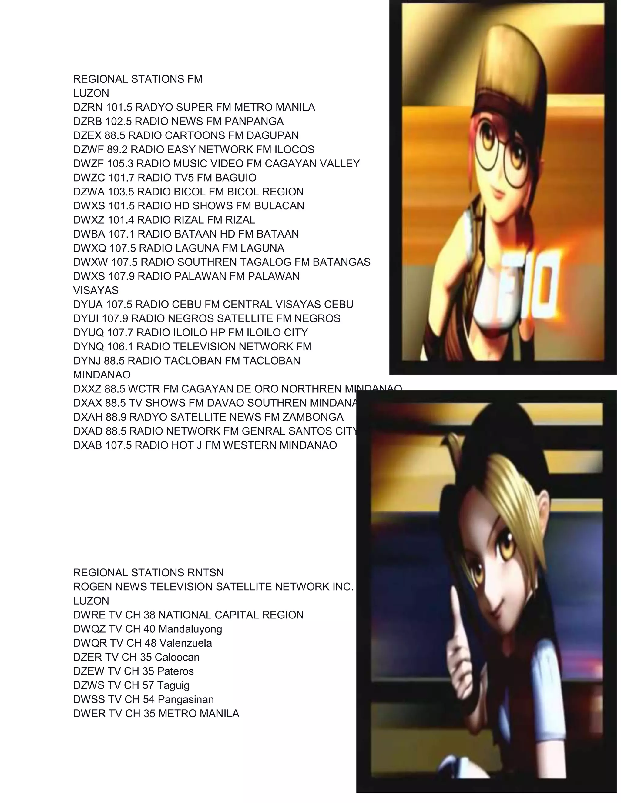 Regionalstatios tv FM | PDF