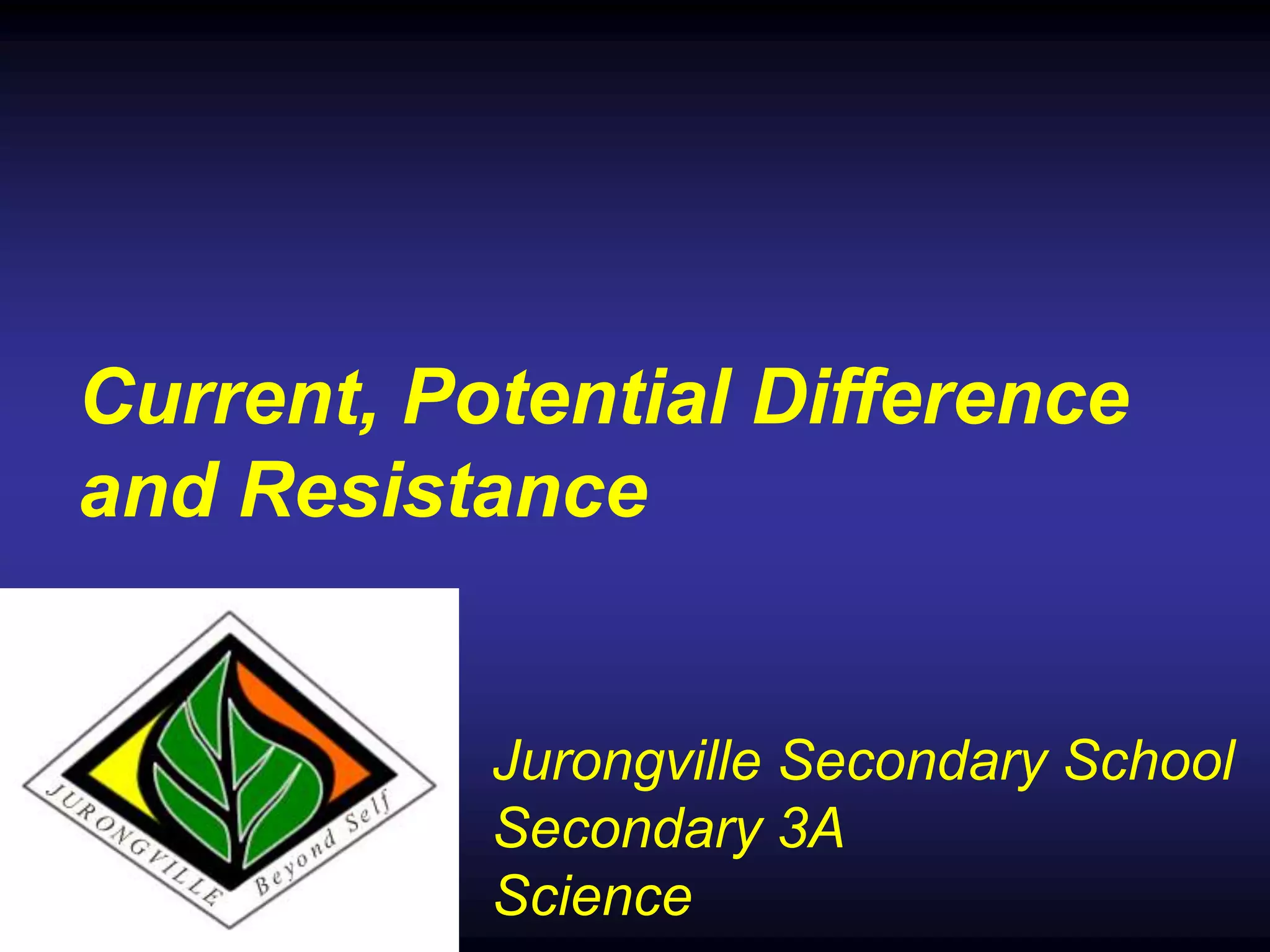 9 current, potential difference & resistance hbl (edited ) | PPTX ...