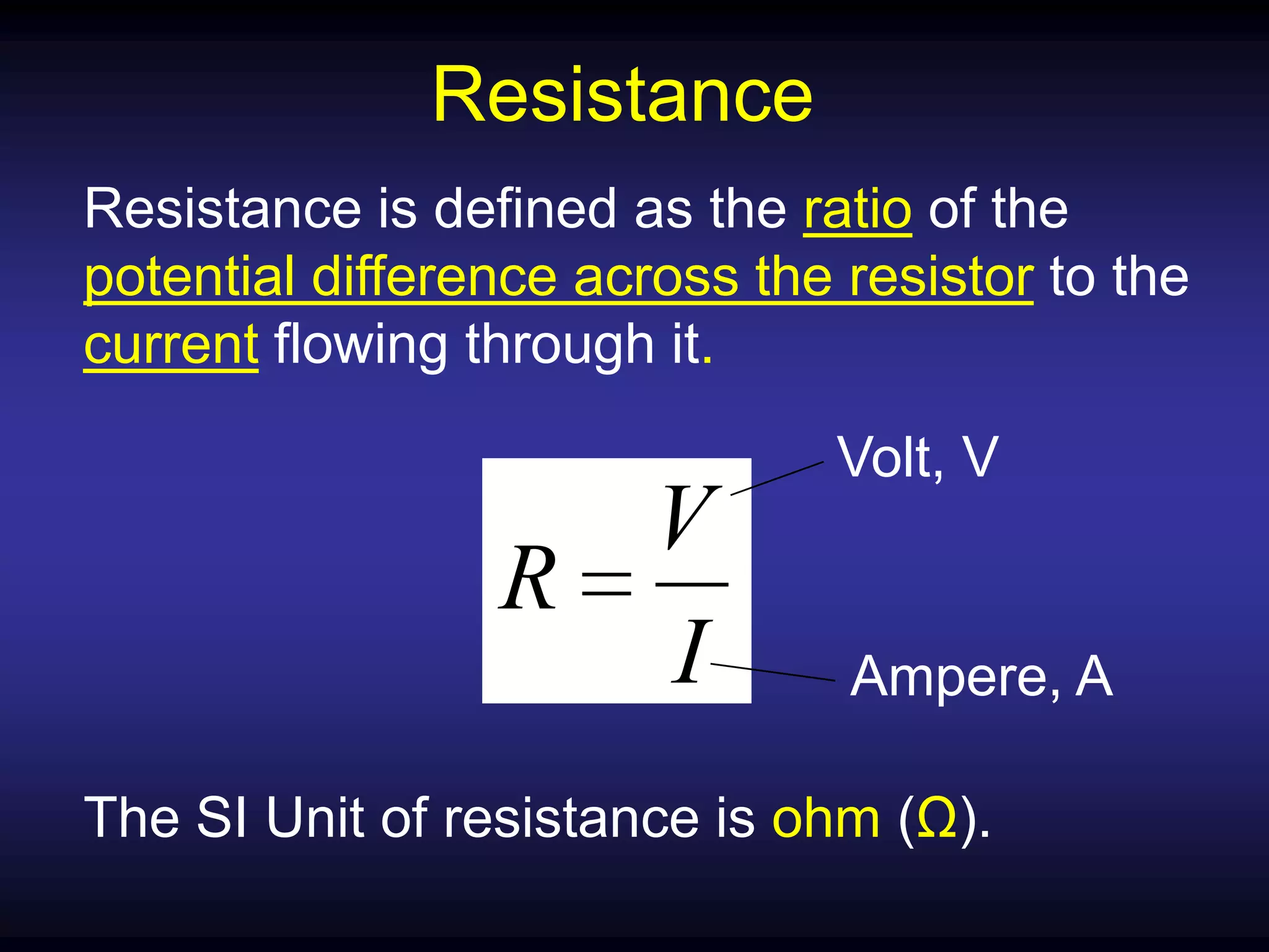 9 current, potential difference & resistance hbl (edited ) | PPTX ...