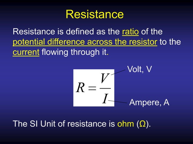 9 current, potential difference & resistance hbl (edited ) | PPT