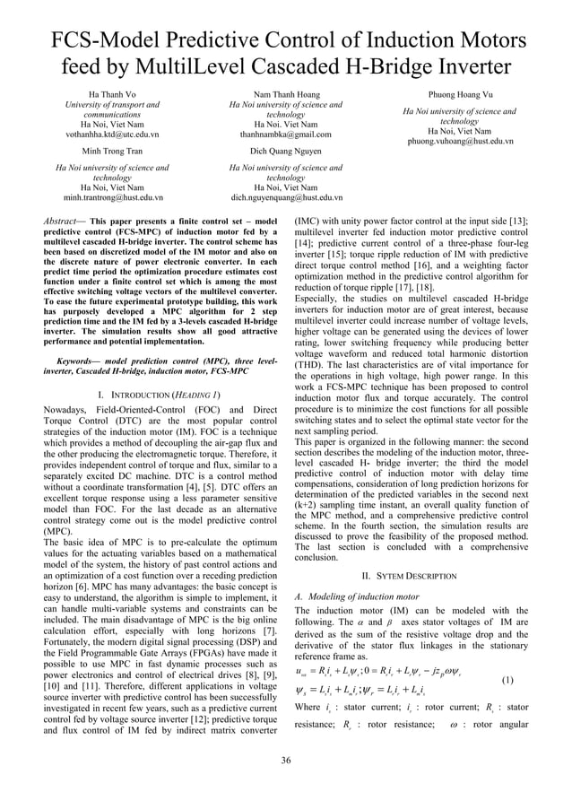 [9_CV] FCS-Model Predictive Control of Induction Motors feed by MultilLevel Casaded H-Bridge ...