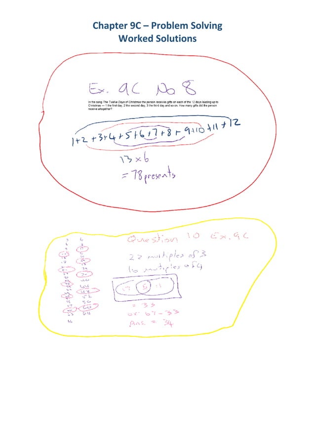 9C Worked Solutions | PDF