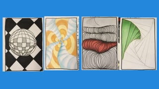 Lined Shape Composition | PPTX | Drawing and Sketching | Arts and Crafts