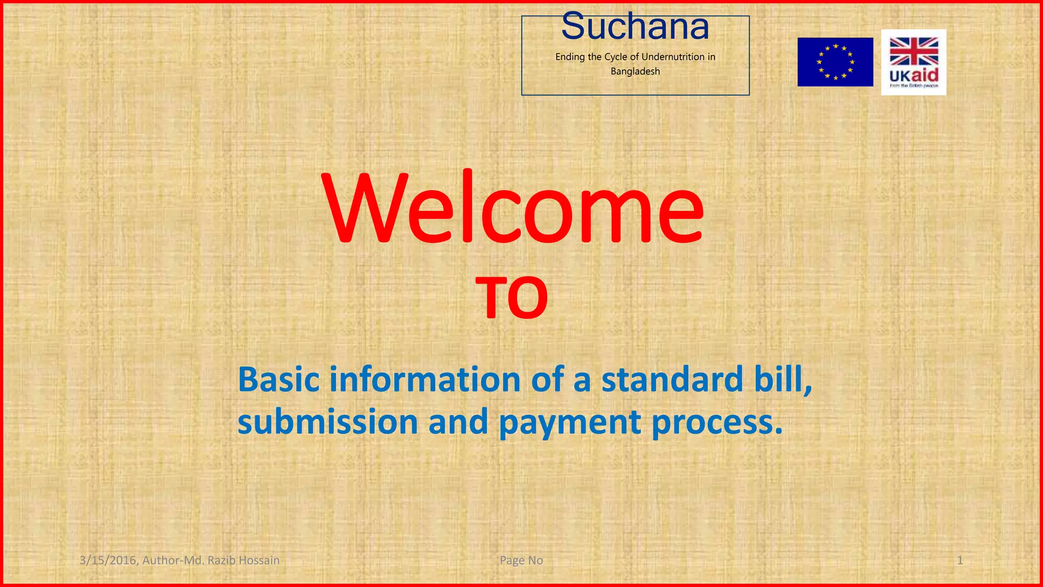 Examples of standard Bill, submission and payment process. | PPT
