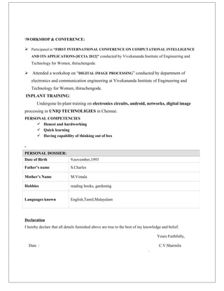 new sharmi resume | DOC