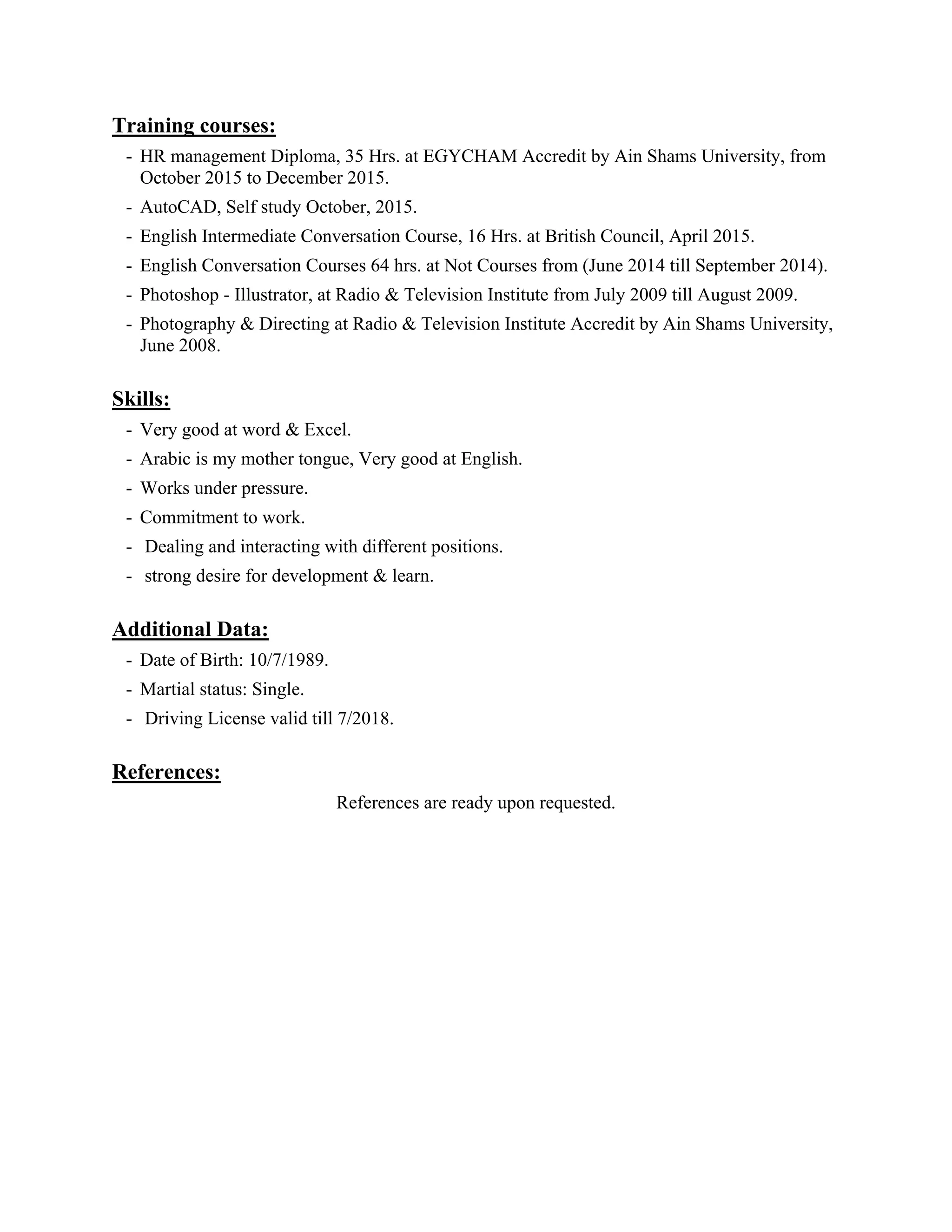 Radwa cv | PDF