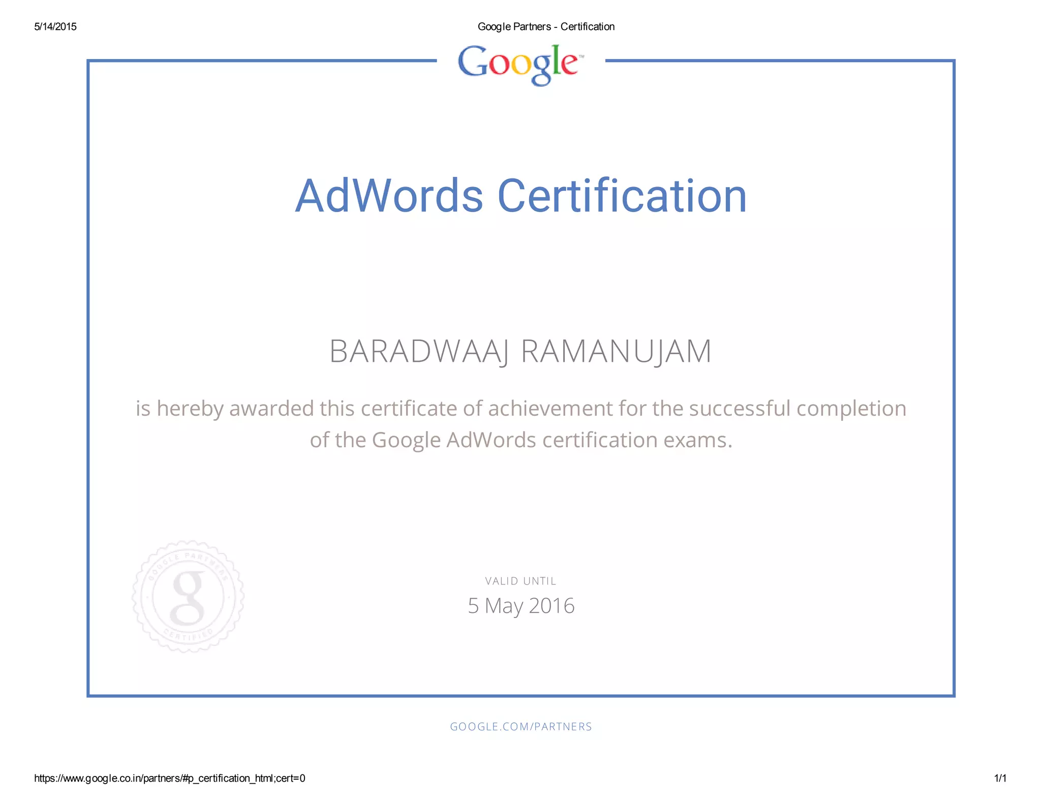 Google Partners - Certification | PPT