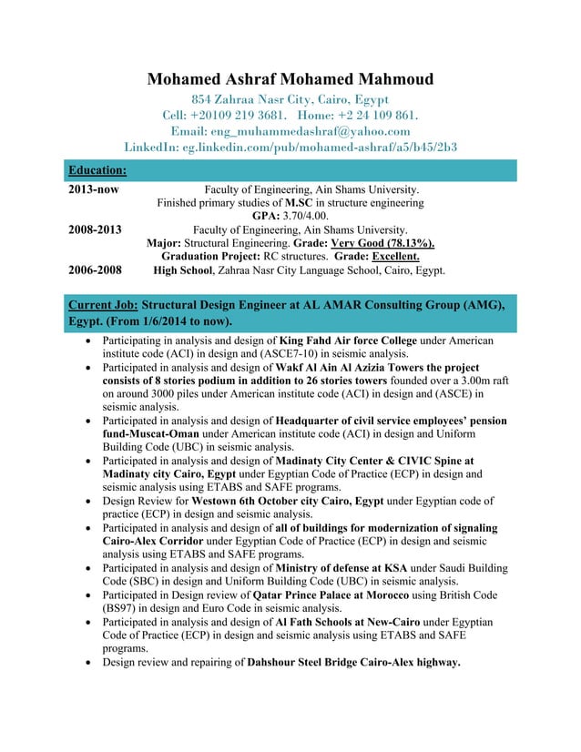 Mohamed Ashraf_CV | PDF