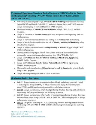 Mohamed Ashraf_CV | PDF