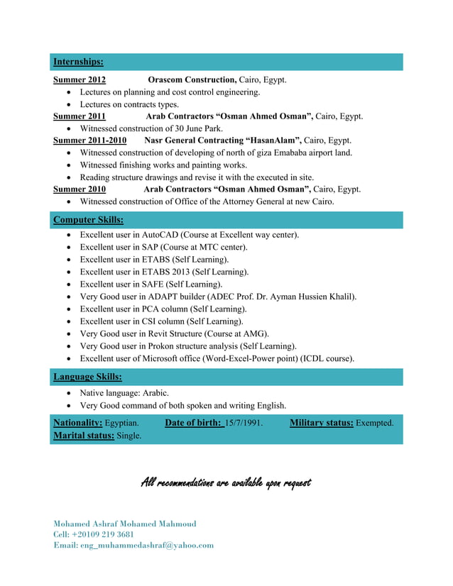 Mohamed Ashraf_CV | PDF