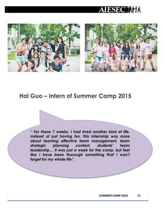 SUMMER CAMP 2016 Intern booklet | PDF