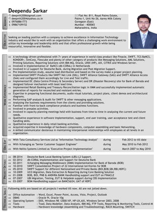 Resume of Deependu Sarkar_Refined | DOCX