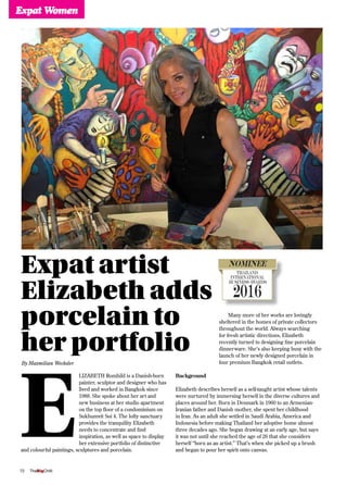 Expat artist Elizabeth adds porcelain to her portfolio | PDF
