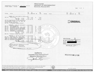 UW Stout Transcript | PPT