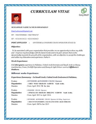 Muhammad Nazir updated cv | DOCX
