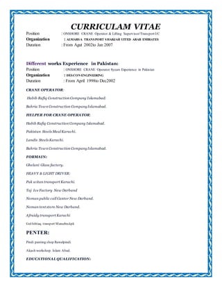 Muhammad Nazir updated cv | DOCX