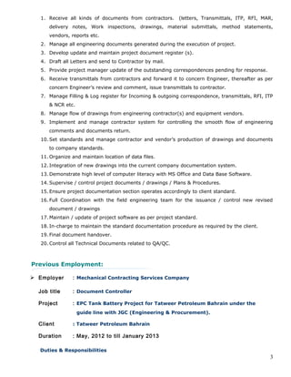 Faisal Khan - Documents Controller | DOC