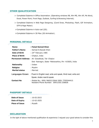 Faisal Khan - Documents Controller | DOC