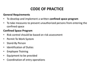 CONFINED SPACE TRAINING | PPTX