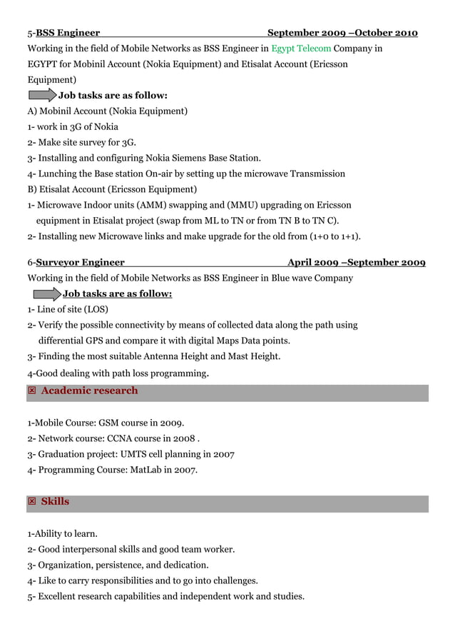 Mohamed ghandour RAN CV | PDF