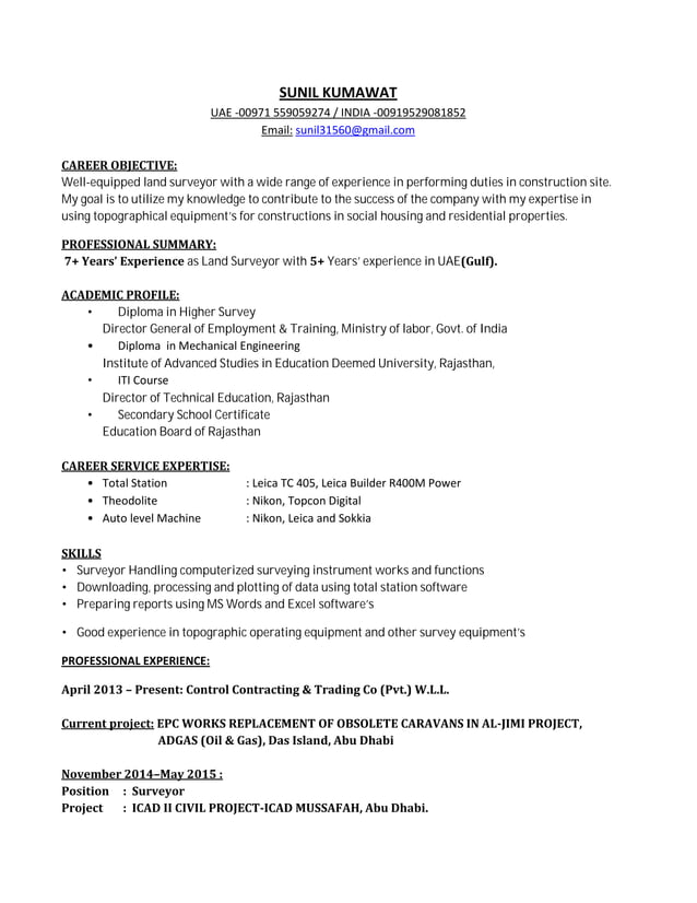 Sunil resume | PDF