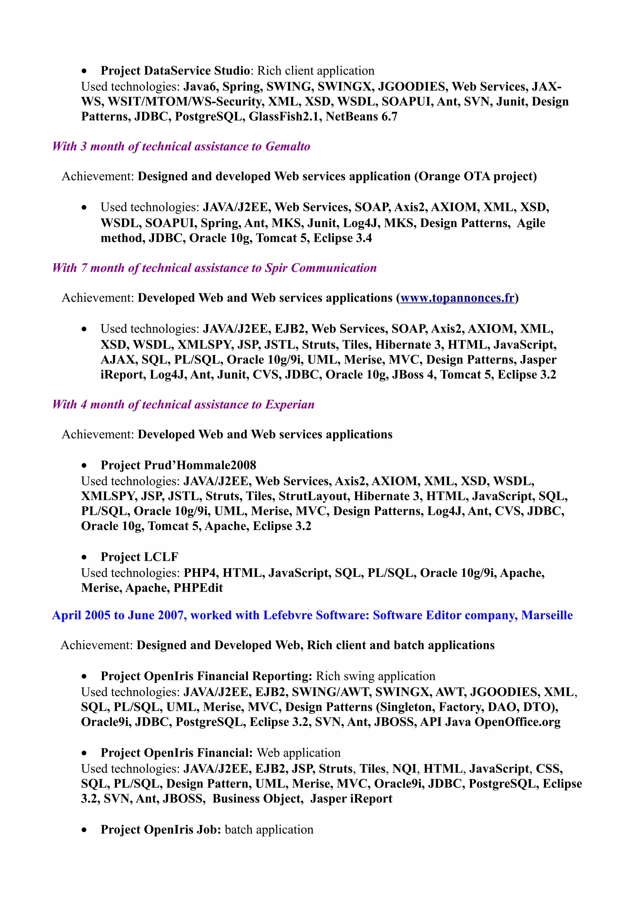 cv_en | DOC | Web Development | Internet