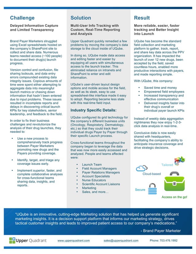 UQube Case Study - Launch Tracker | PDF