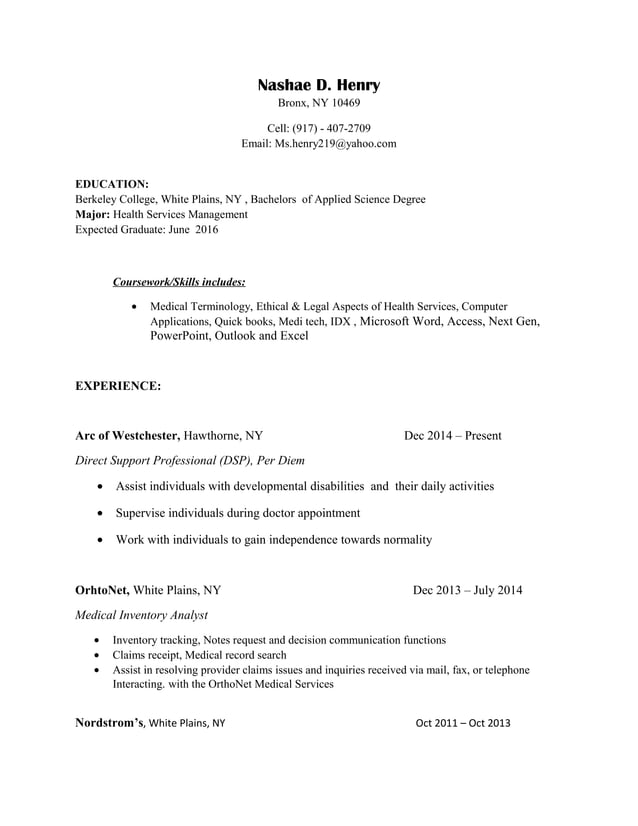 Nashae Henry Res 2015 | DOC