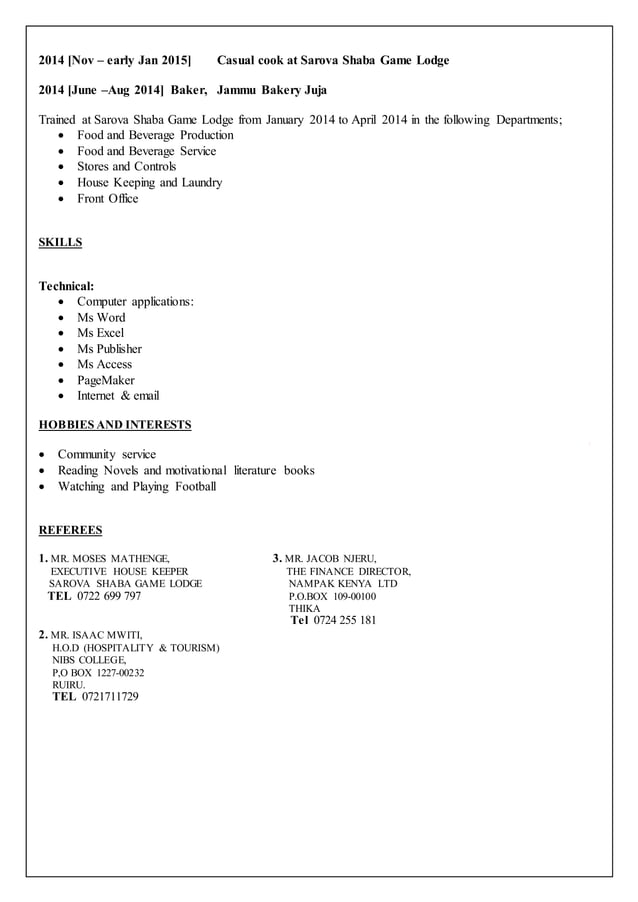 Titus kinyua C.V | DOCX