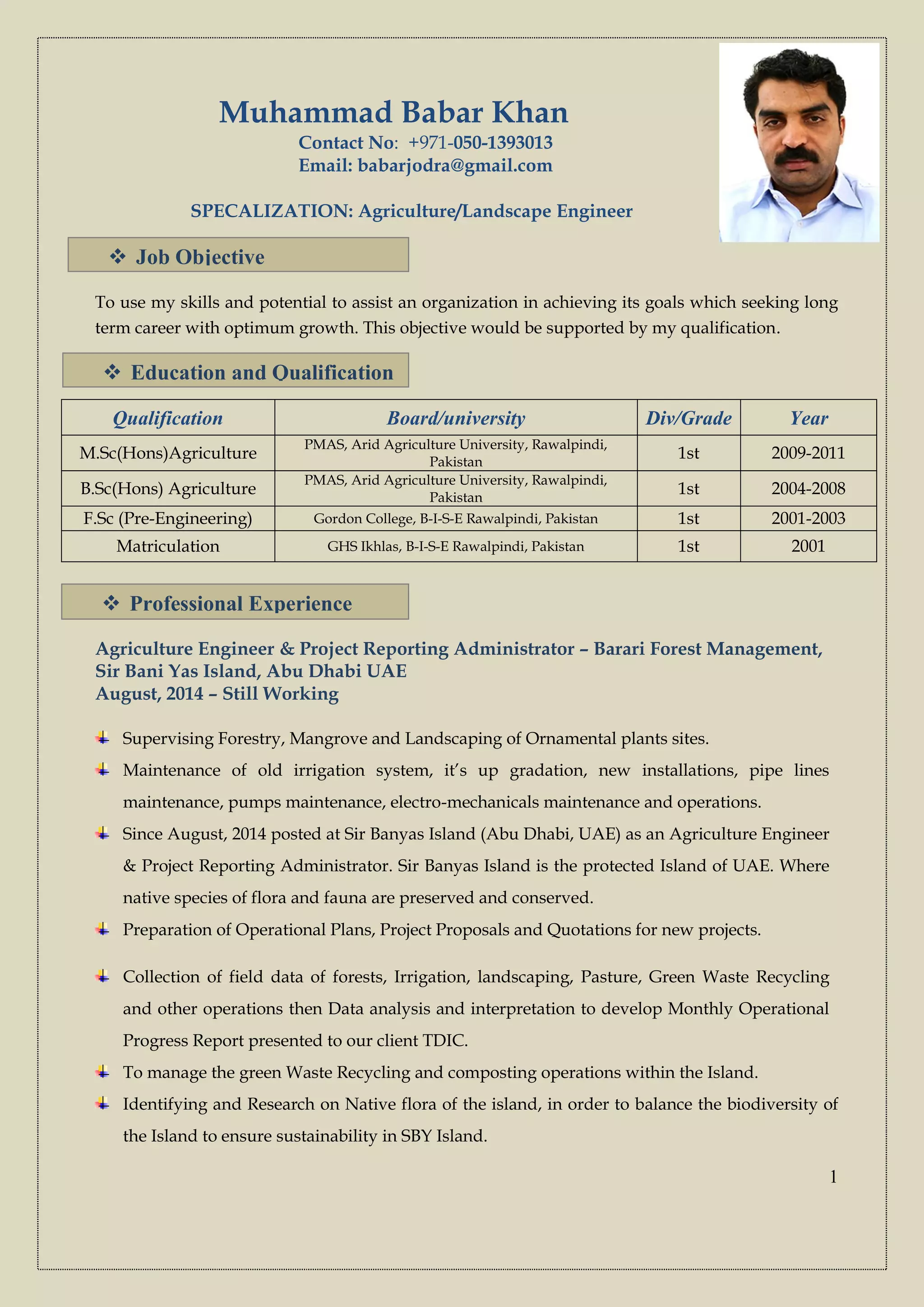 Babar Resume. | PDF
