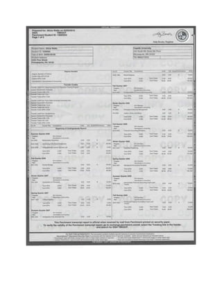 Alicia Watts Official Transcript | PDF