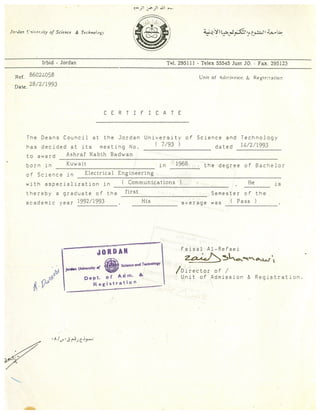 University certificate(English) | PDF