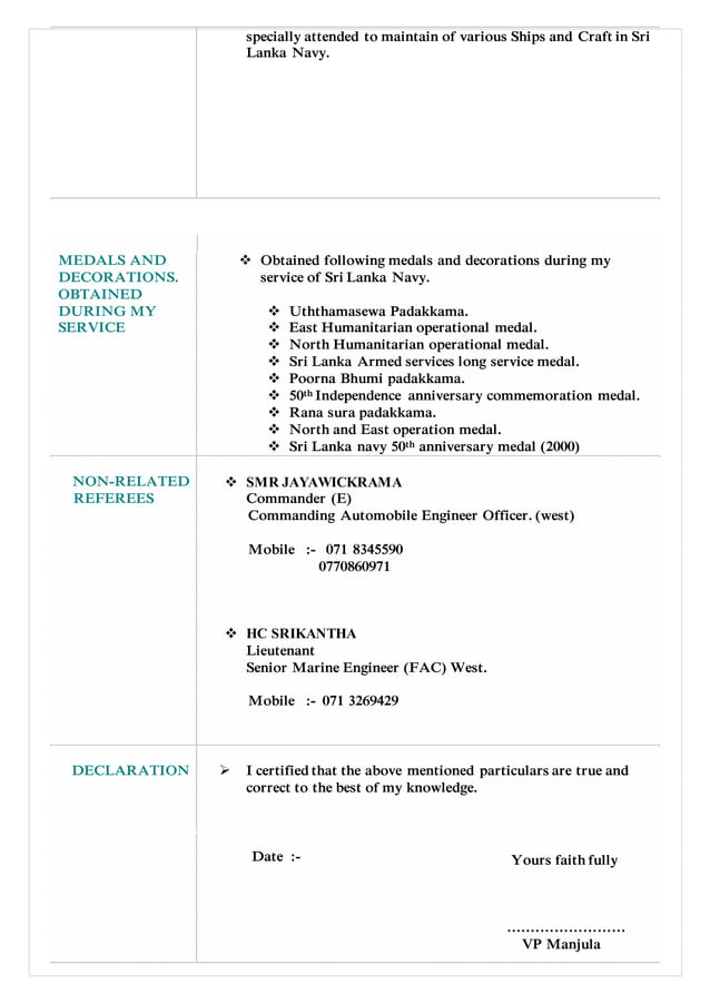 mcpo manjula CV | PDF