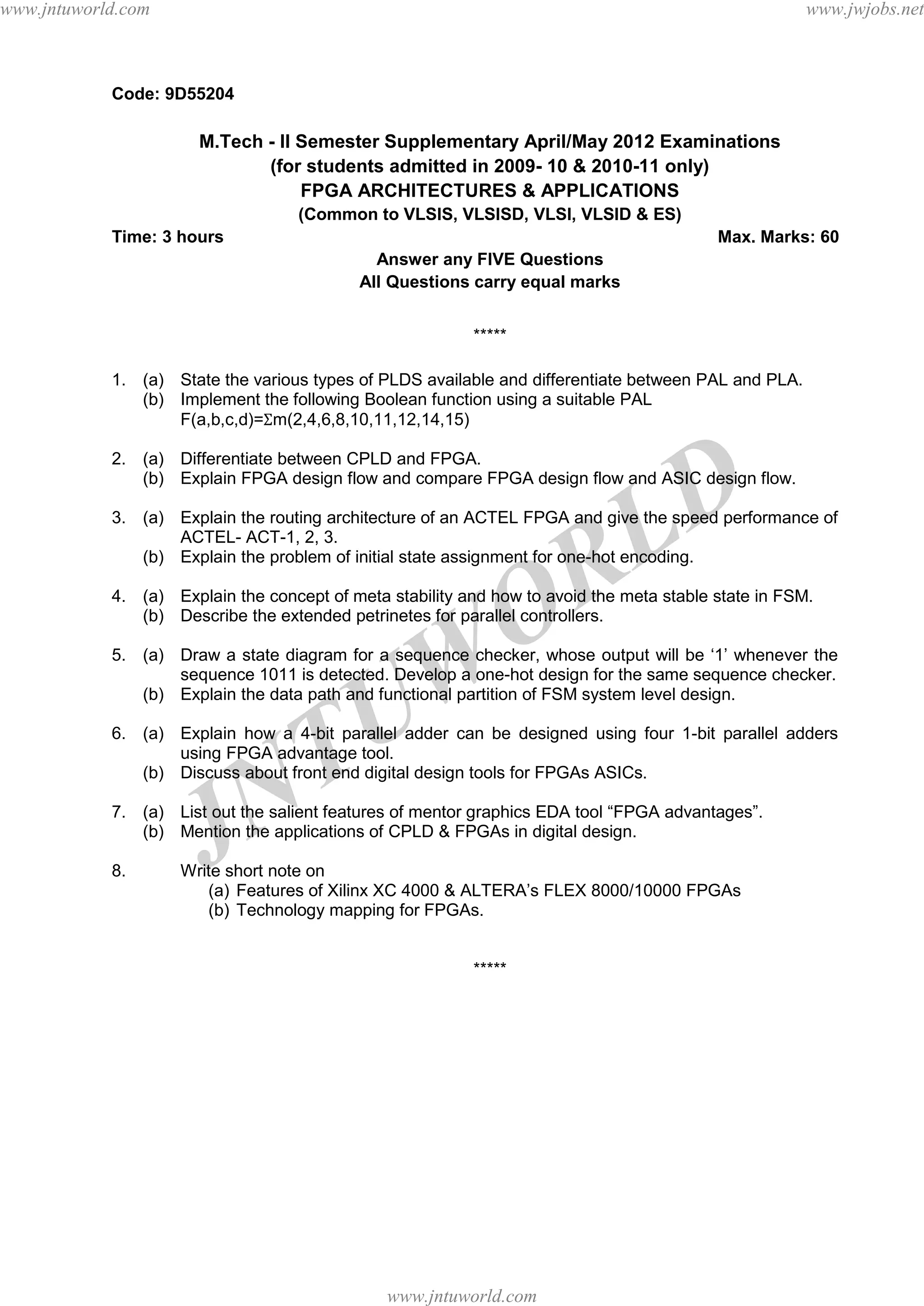 9 d55204 fpga architectures & applications | PDF | Programming Languages | Computing