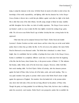 RObin Hood and the Hunger Games | DOCX | Fiction | Books and Literature