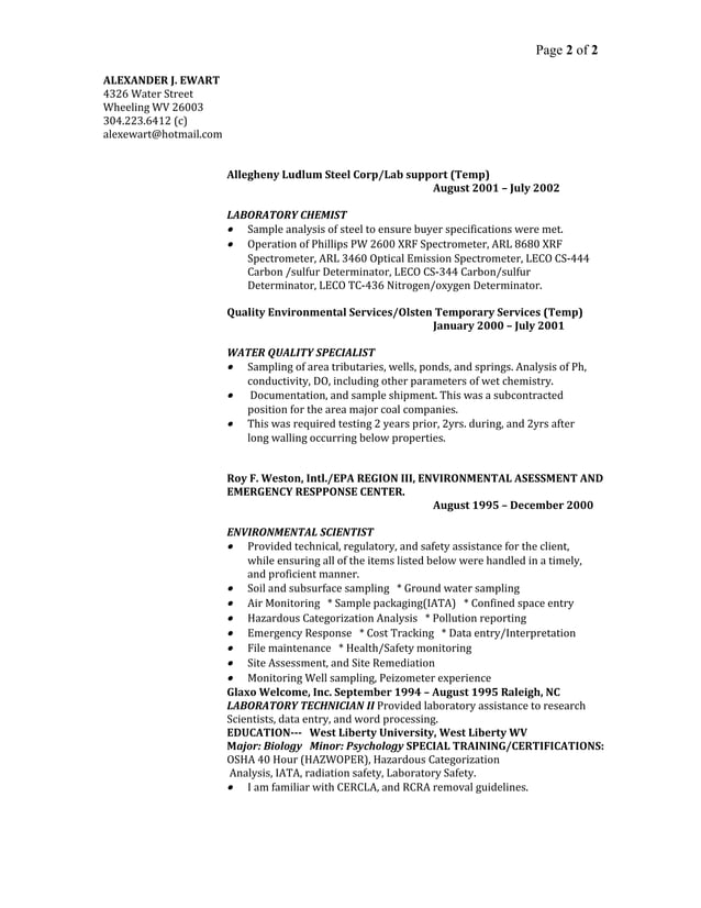 Alex Ewart - RESUME- 2016- revised | PDF