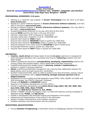 Saraswathi K_Resume | PDF