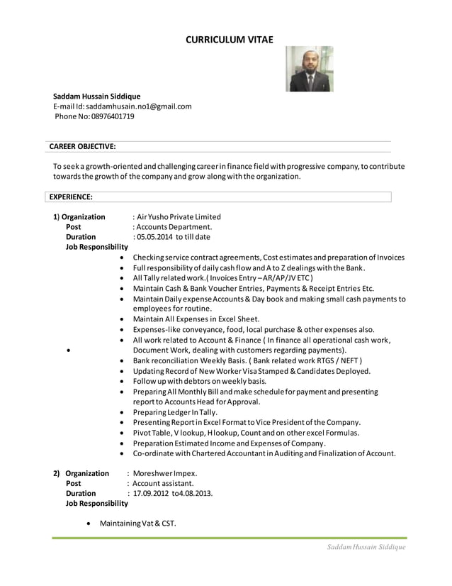 Resume F | PDF