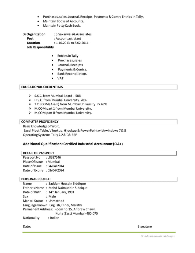 Resume F | PDF