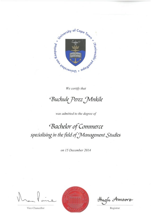 Perez UCT Certificate