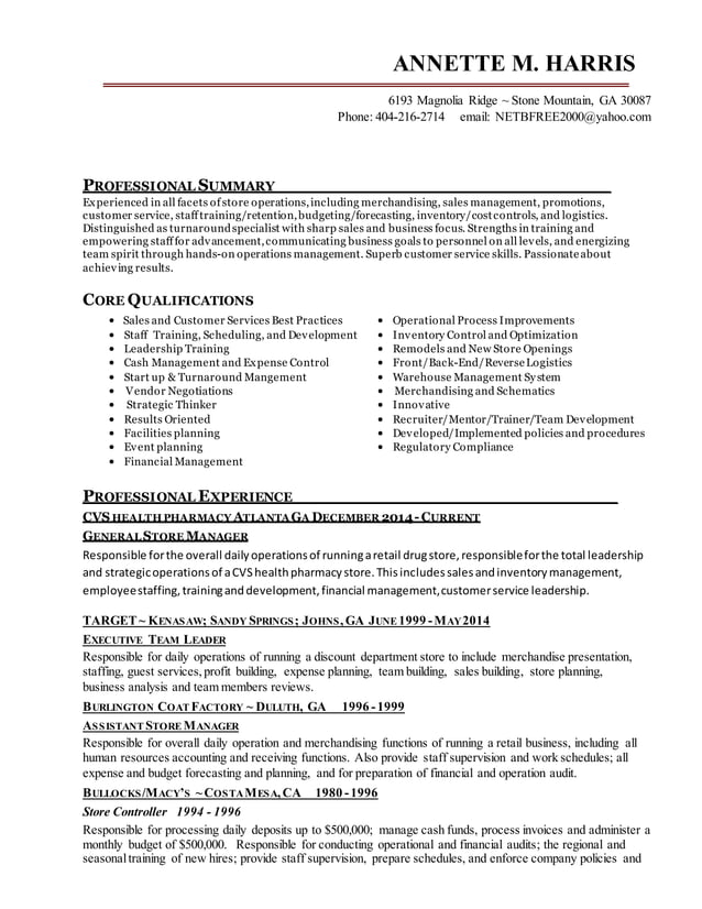 Annette_Harris_Resume 4 | PDF
