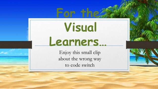 Code Switching Info Speech | PPTX